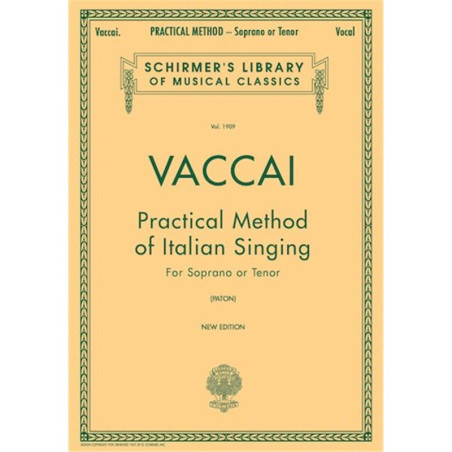 Partituras. VACCAI. PRACTICAL METHOD OF ITALIAN SINGING